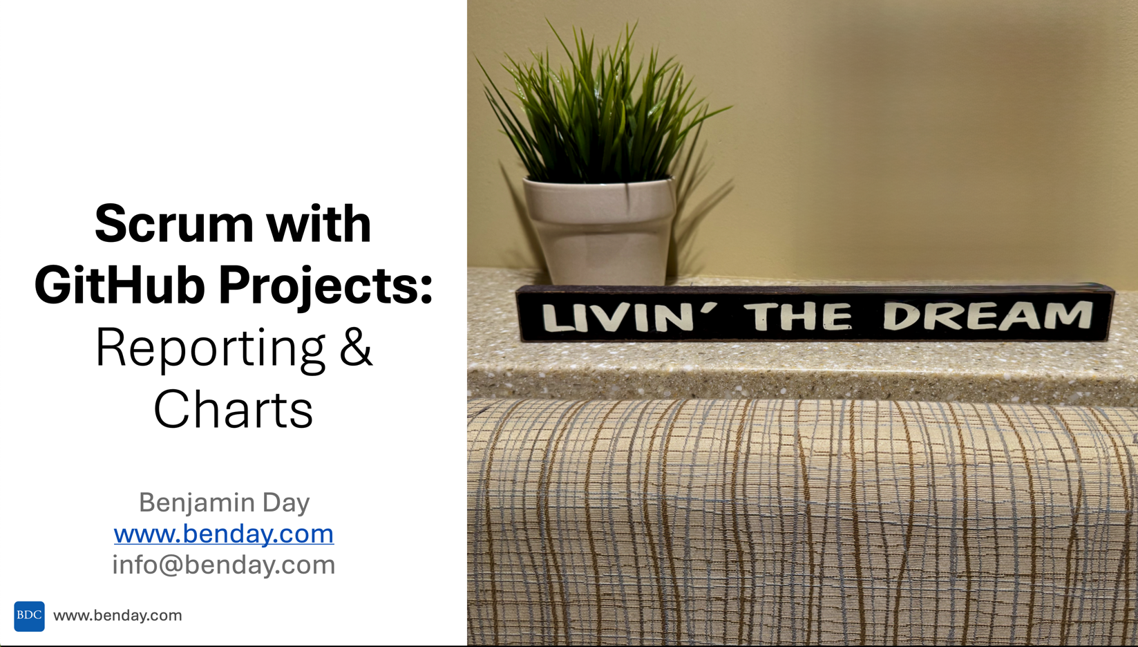 Scrum with GitHub Projects: Reporting & Charts (Demo) - Benjamin Day Consulting, Inc.